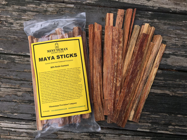 Maya Sticks - 80% Resin - Fatwood Fire Starting Tinder 1 lb Bags ...